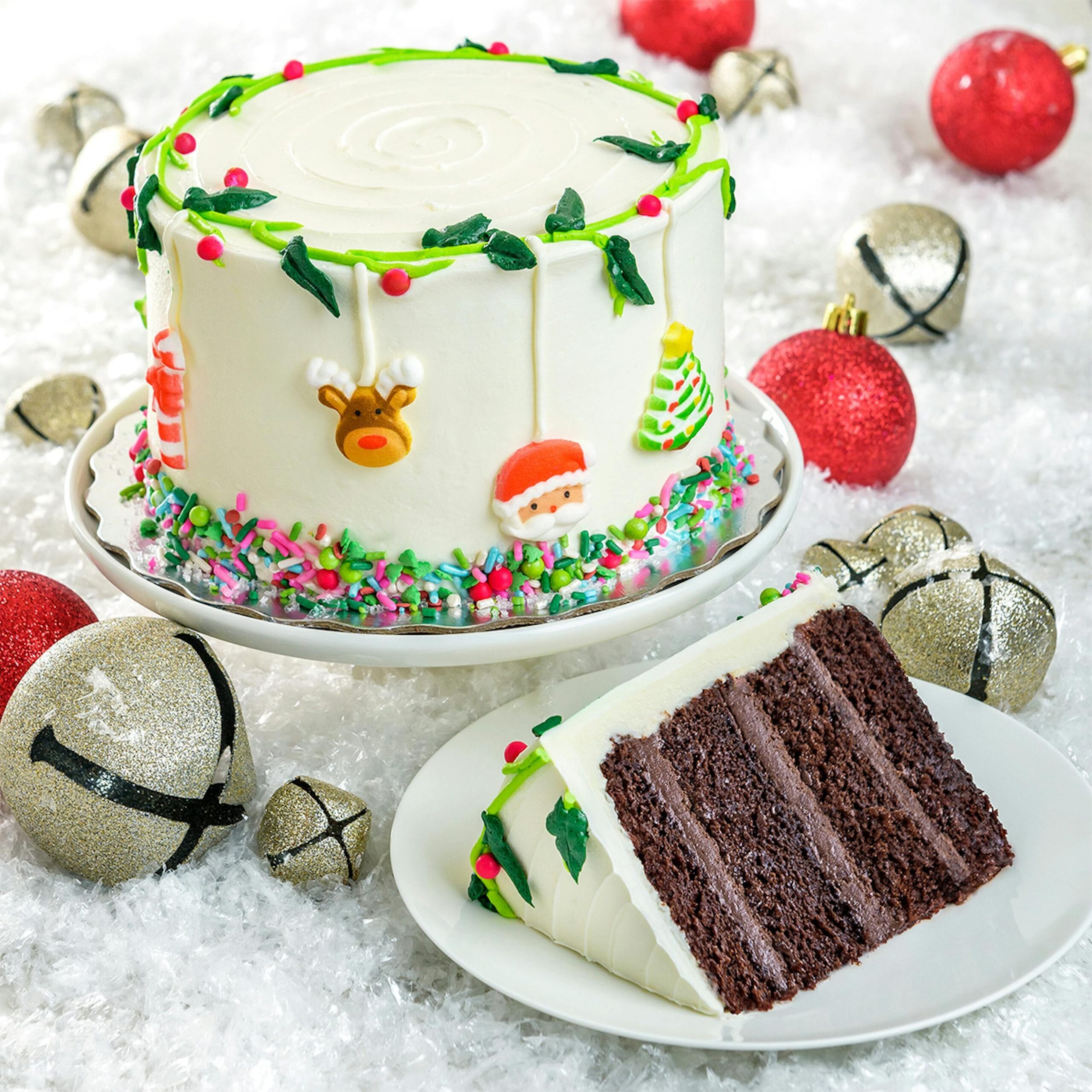 Christmas Ornament Chocolate Layer Cake - We Take The Cake®
